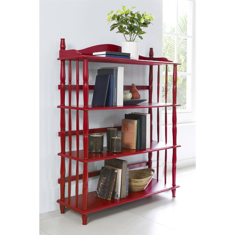 Daysha 4-Shelf Spindle Leg Bookcase Multiple Colors