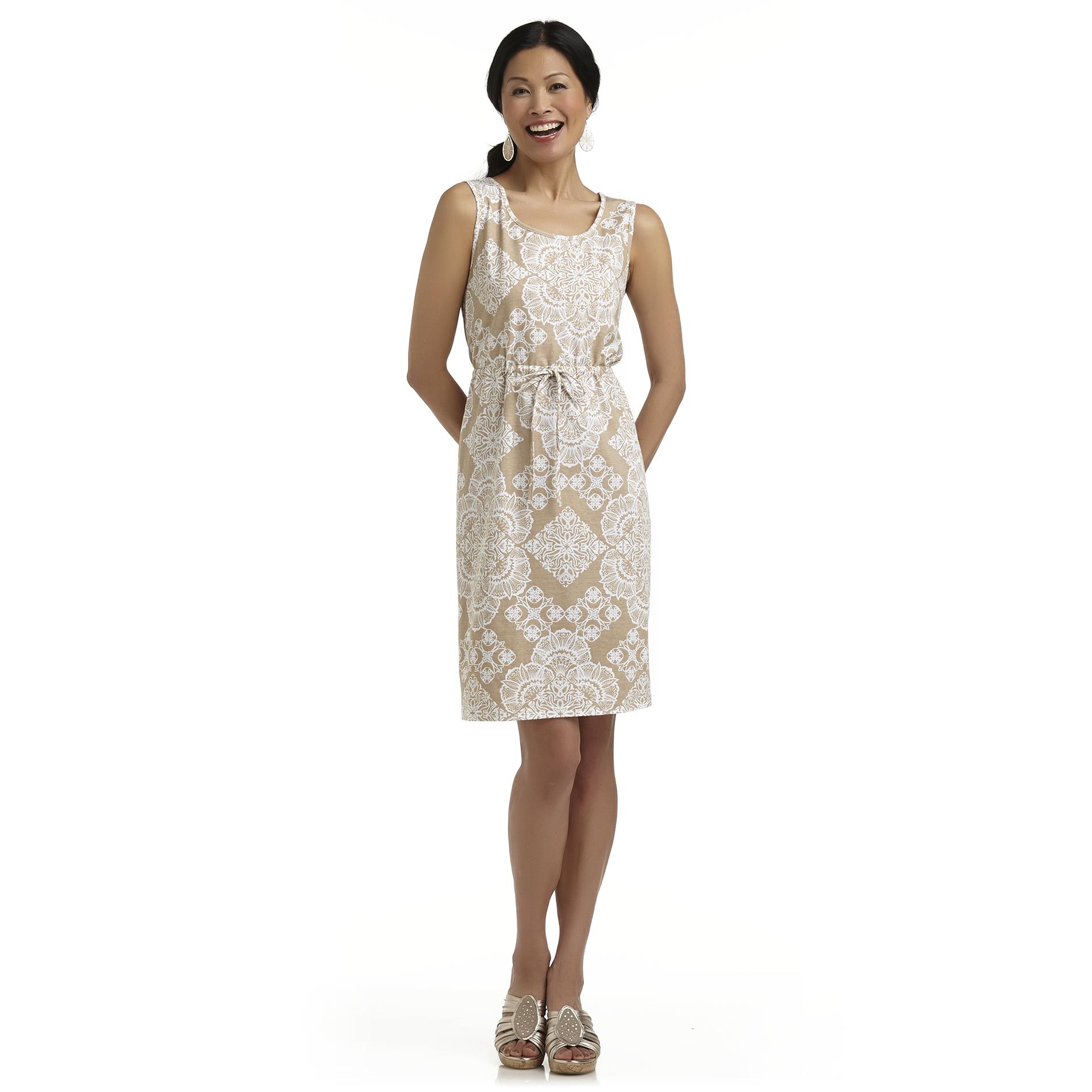 Basic Editions Women's Tank Dress - Medallion