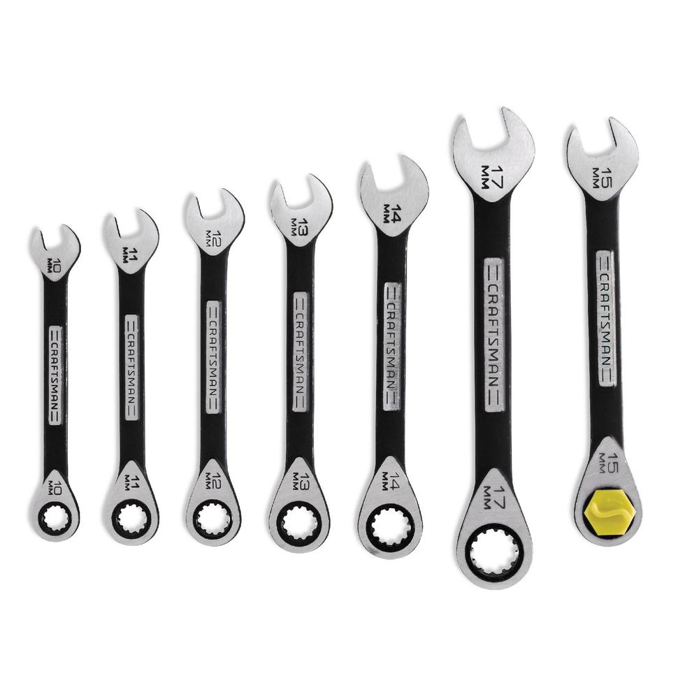 Craftsman 7 Pc. Universal Ratcheting Metric Wrench Set