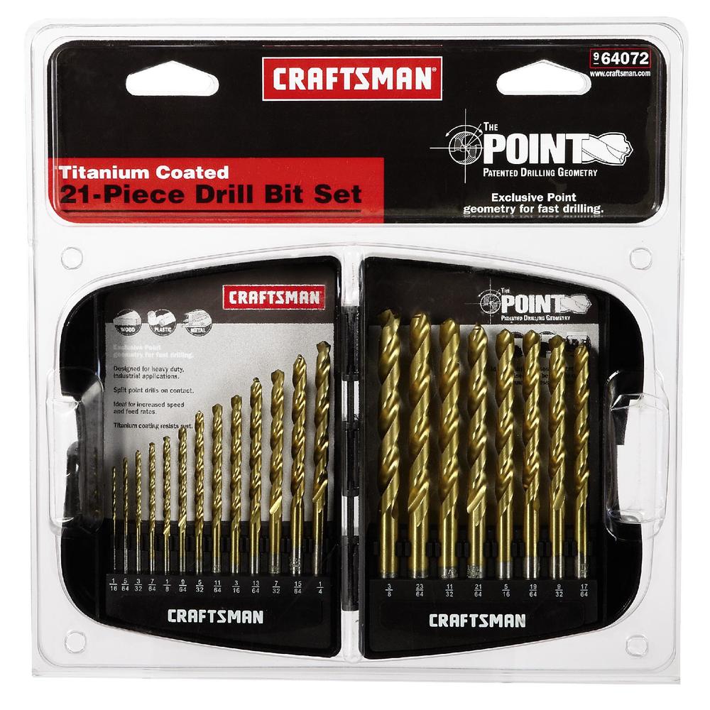 Craftsman 21 pc. Titanium Coated Drill Bit Set