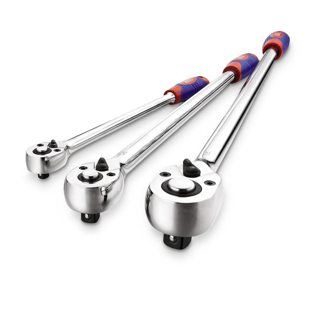 E-Z Red 3 Piece Reversible EXTRA LONG Ratchet Set MR482XL