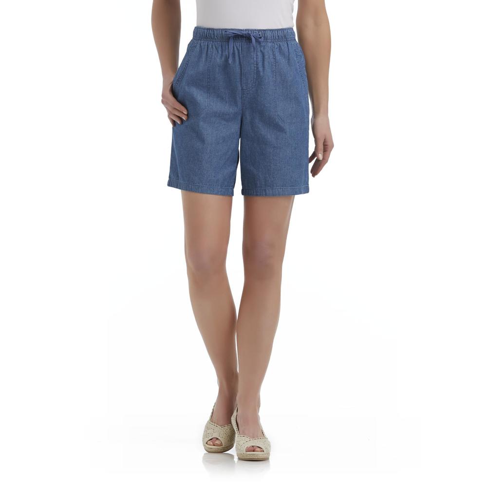 Basic Editions Women's Chambray Shorts