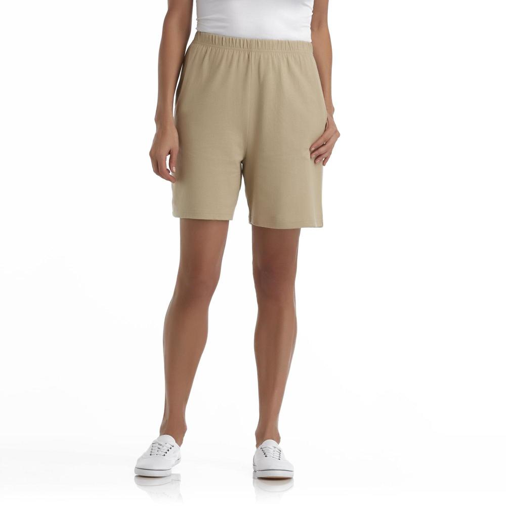 Basic Editions Women's Jersey Knit Shorts