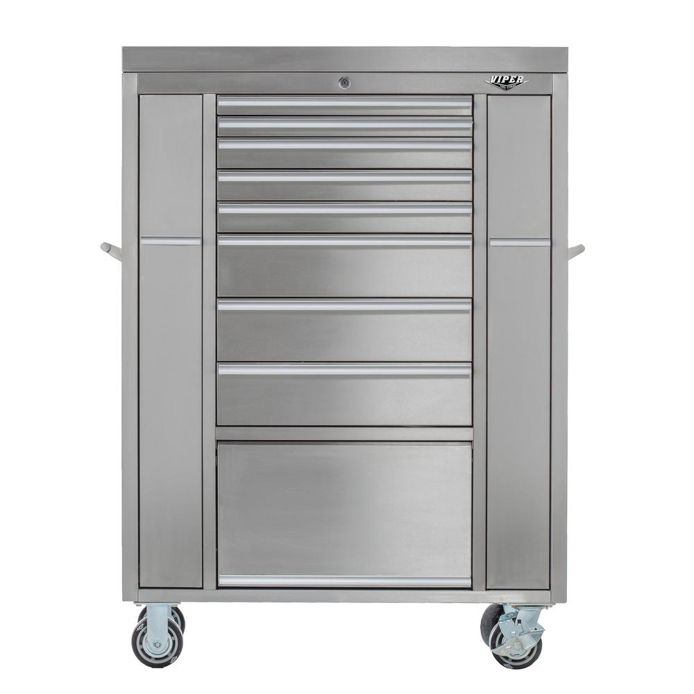 Viper Tool Storage 41-inch 10 Drawer 304 Stainless Steel "Ultimate Box ...