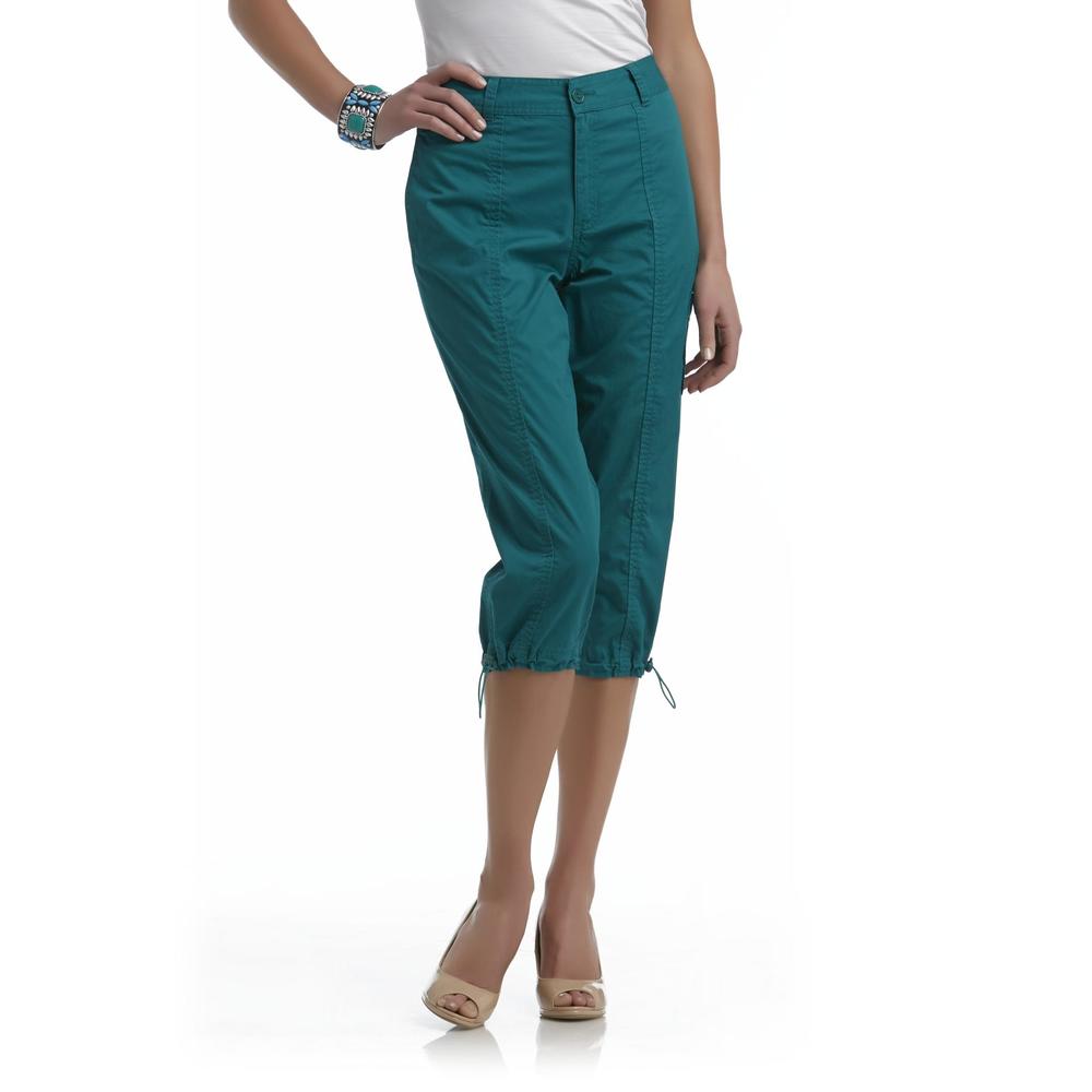 Basic Editions Women's Side Cargo Capris