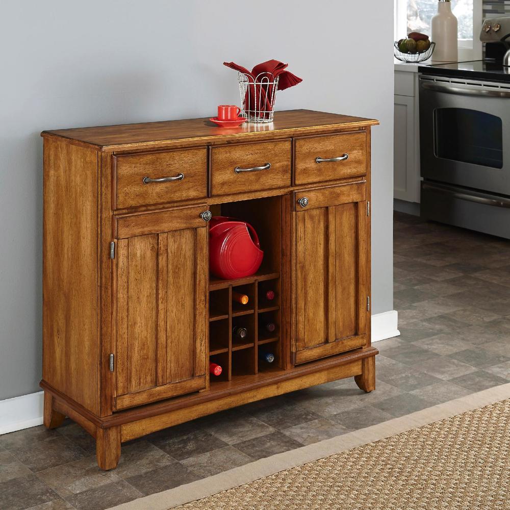 Home Styles Large 35-1/2"H x 41-3/4"W x 16-3/8"D Buffet with Cottage ...