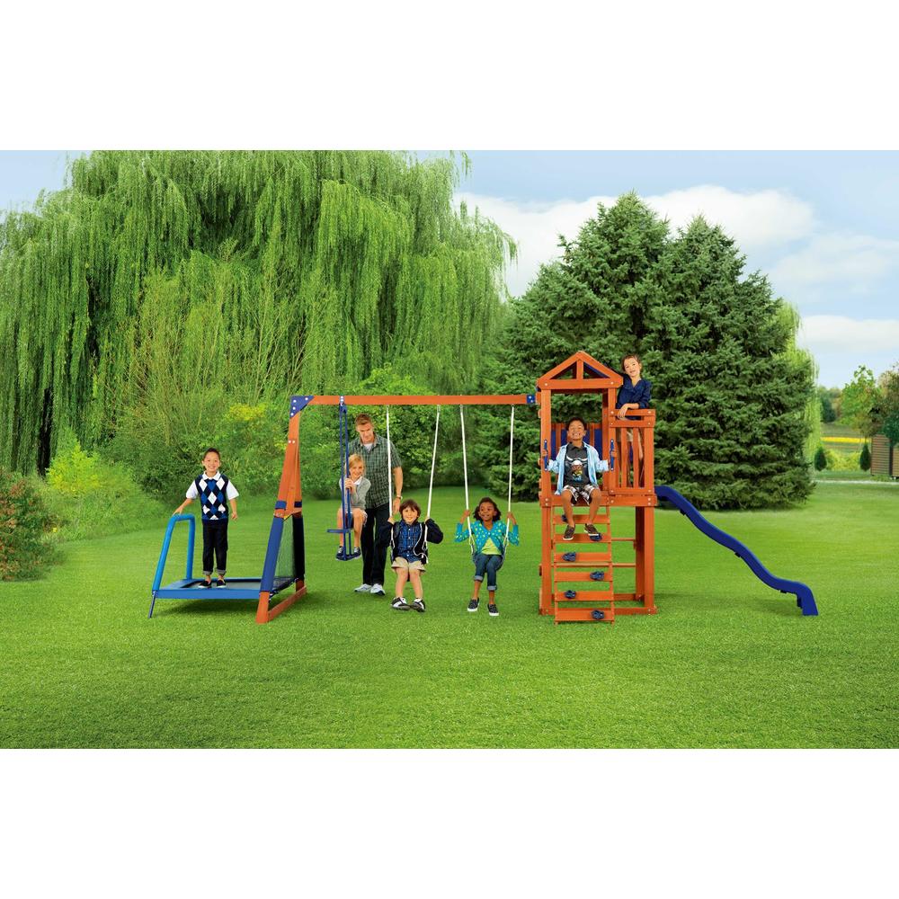 Sportspower Jump 'N Swing Wood Swing Set