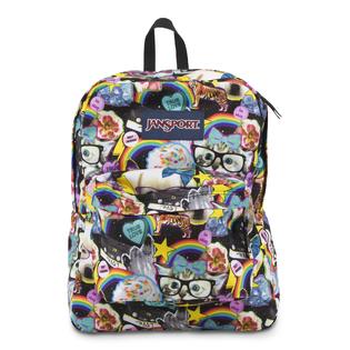 Jansport SuperBreak Backpack - Kitty Cupcake & Rainbow