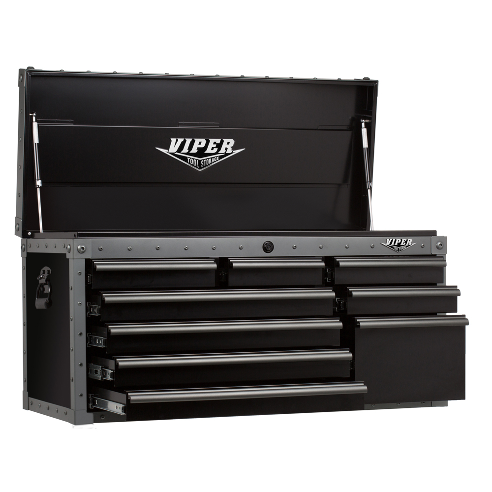 Viper Tool Storage 41-inch 9 Drawer ARMOR Series 18G Steel Top Chest