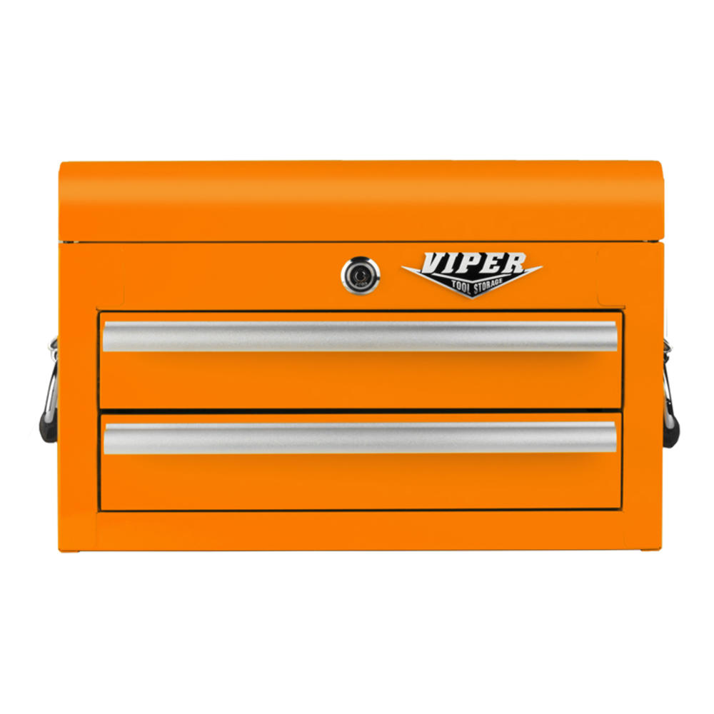 Viper Tool Storage 18-inch 2 Drawer 18G Steel Mini Chest, Orange