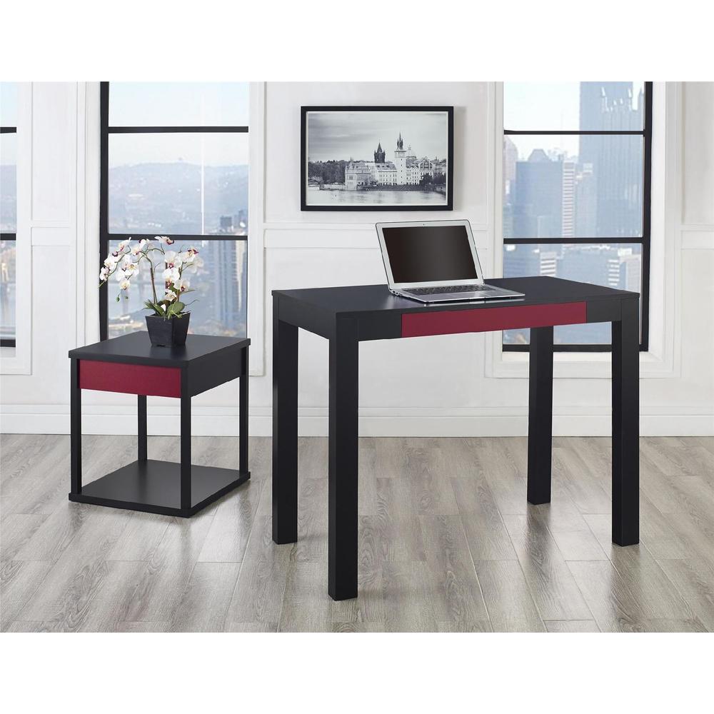 Parsons Desk with Colored Drawer Front Multiple Colors