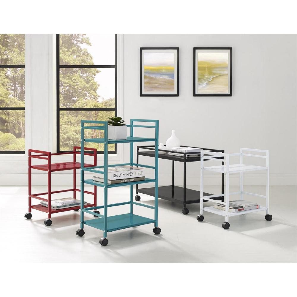Marshall 2-Shelf Metal Rolling Utility Cart Multiple Colors