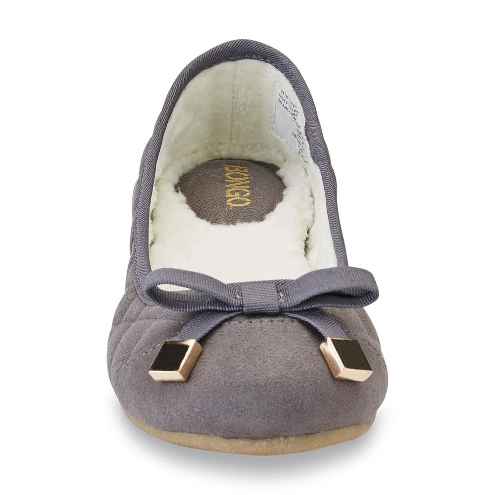 Bongo Women's Dietz Gray Faux Fur Lined Ballet Flat