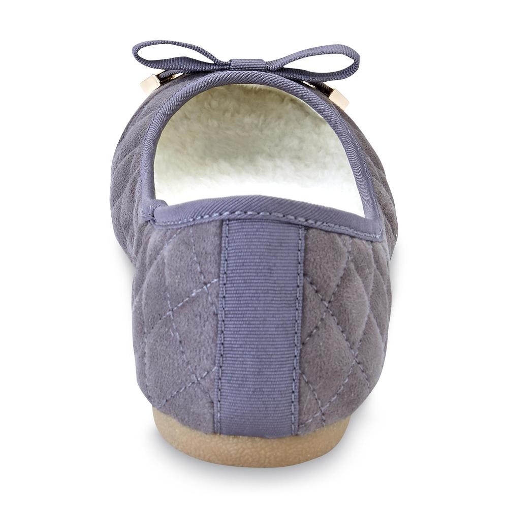 Bongo Women's Dietz Gray Faux Fur Lined Ballet Flat