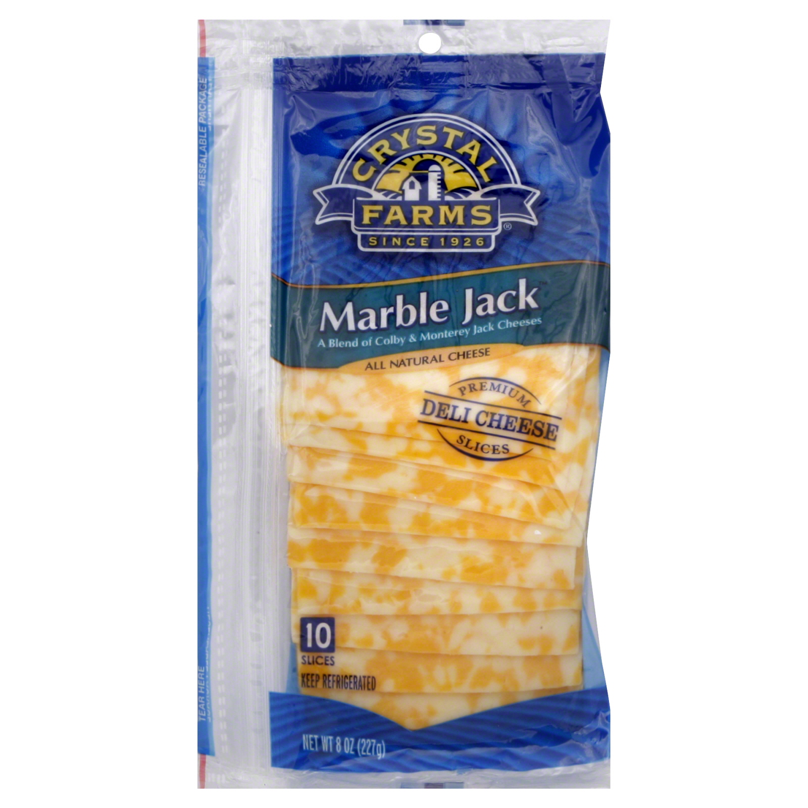 UPC 075925304106 - Crystal Farms - Marble Jack Cheese Slices 8.00 oz ...