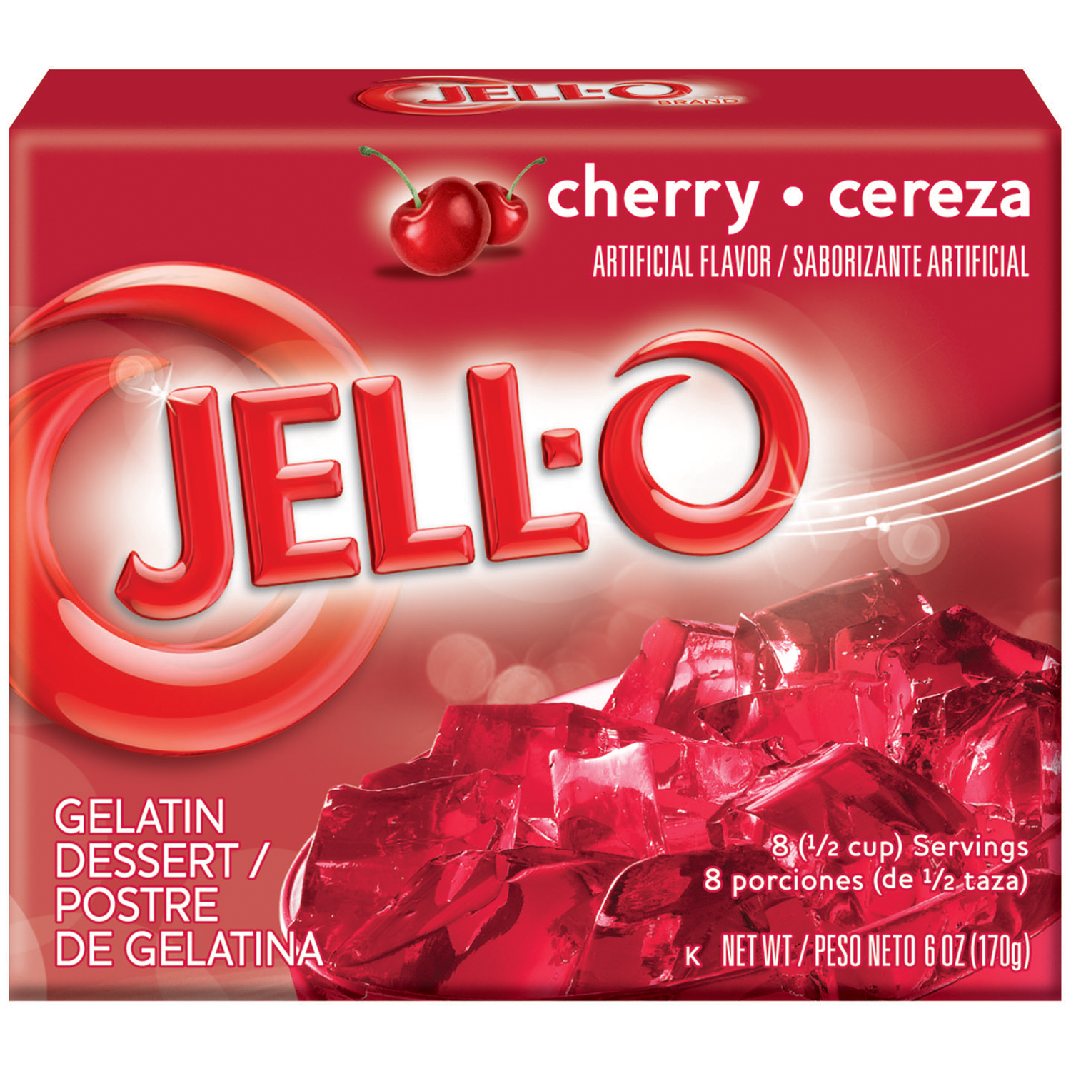 UPC 043000200537 - Jell-O Gelatin Dessert - Cherry - 1 Box (6 oz ...
