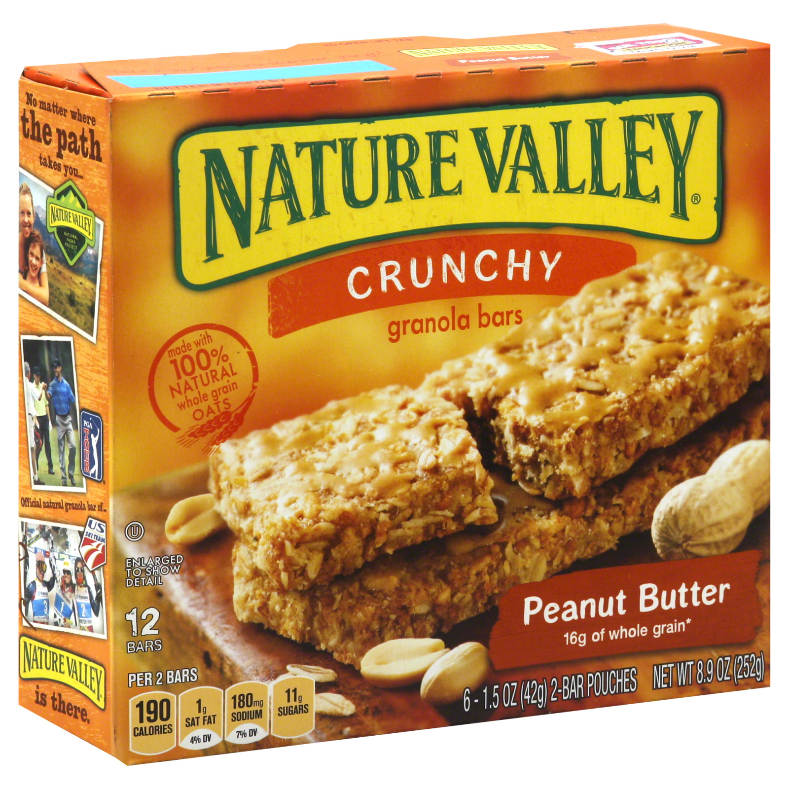 Nature Valley Granola Bars, Peanut Butter, 6 -1.5 oz (42 g) 2-bar ...