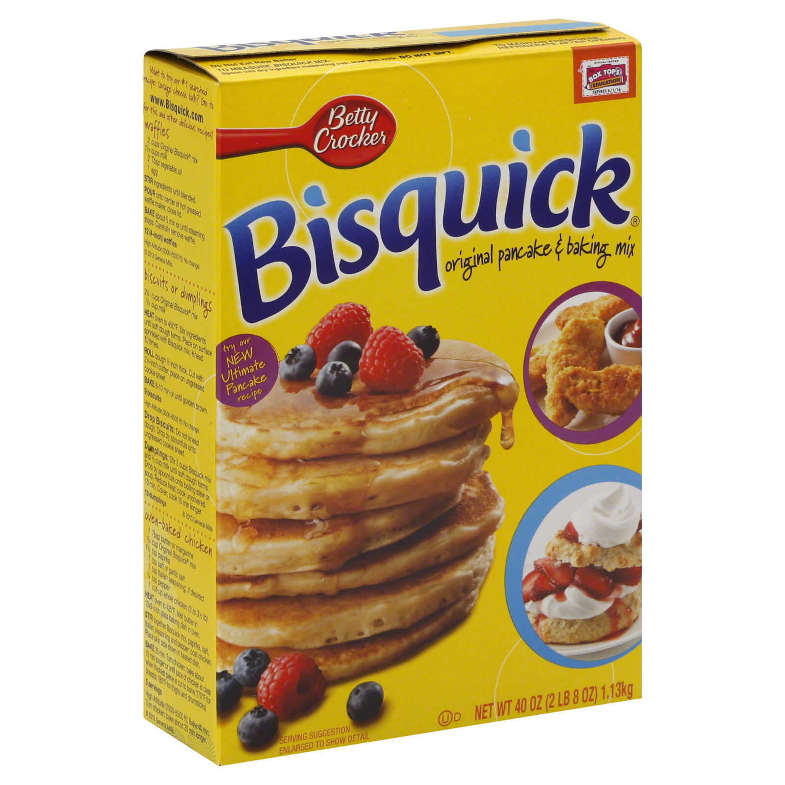Bisquick Pancake and Baking Mix, Original, 40 oz (2 lb 8 oz) 1.13 kg
