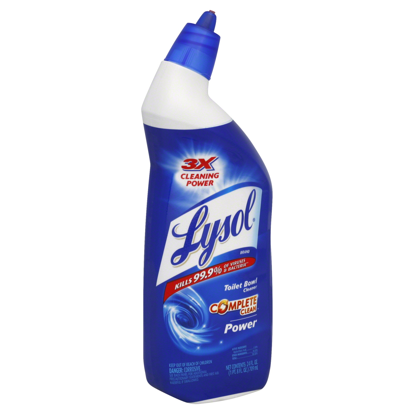 Lysol Power Toilet Bowl Cleaner, 24 fl oz (1 pt 8 fl oz ) 709 ml
