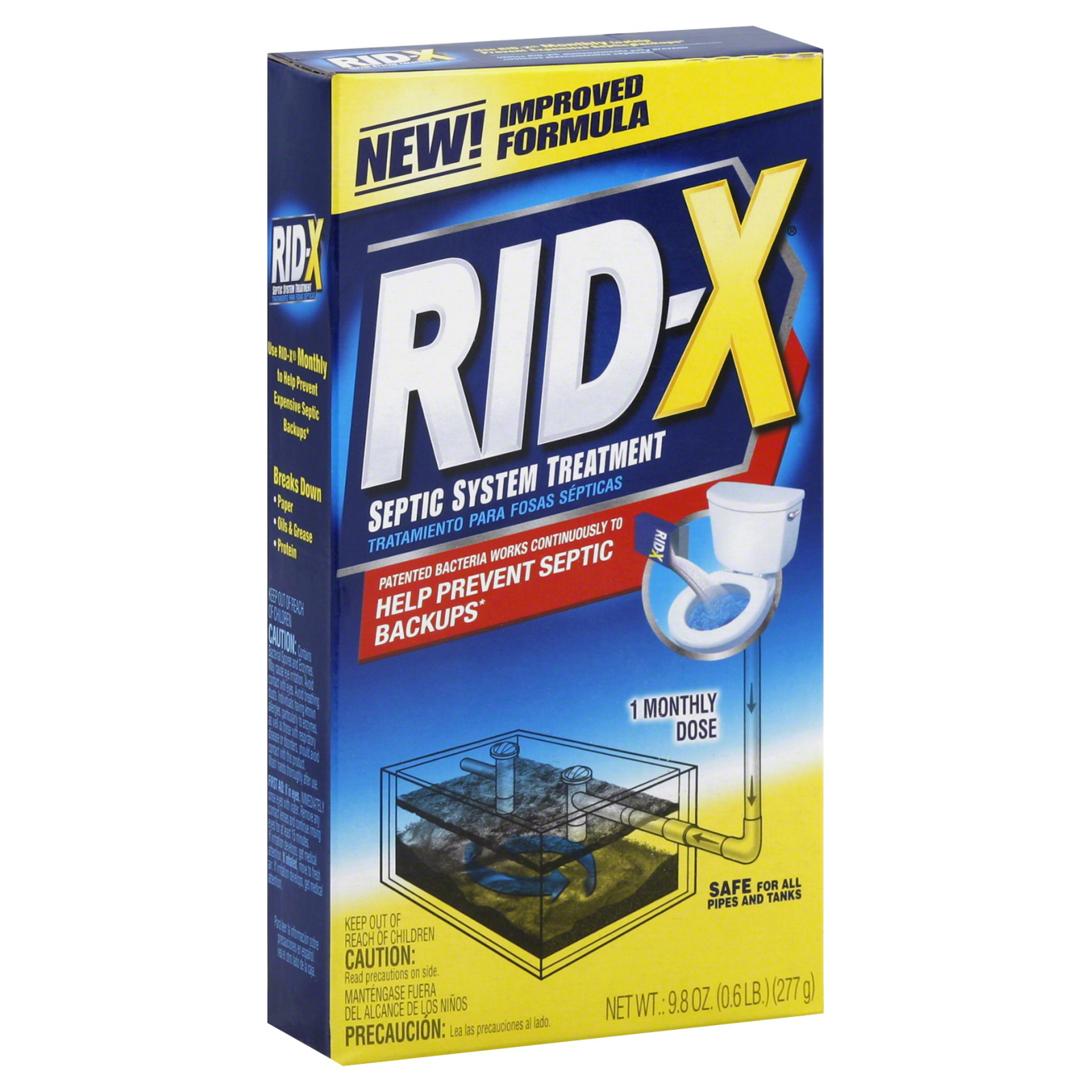 Rid-X Septic System Treatment, 9.8 oz (0.6 lb) 277 g