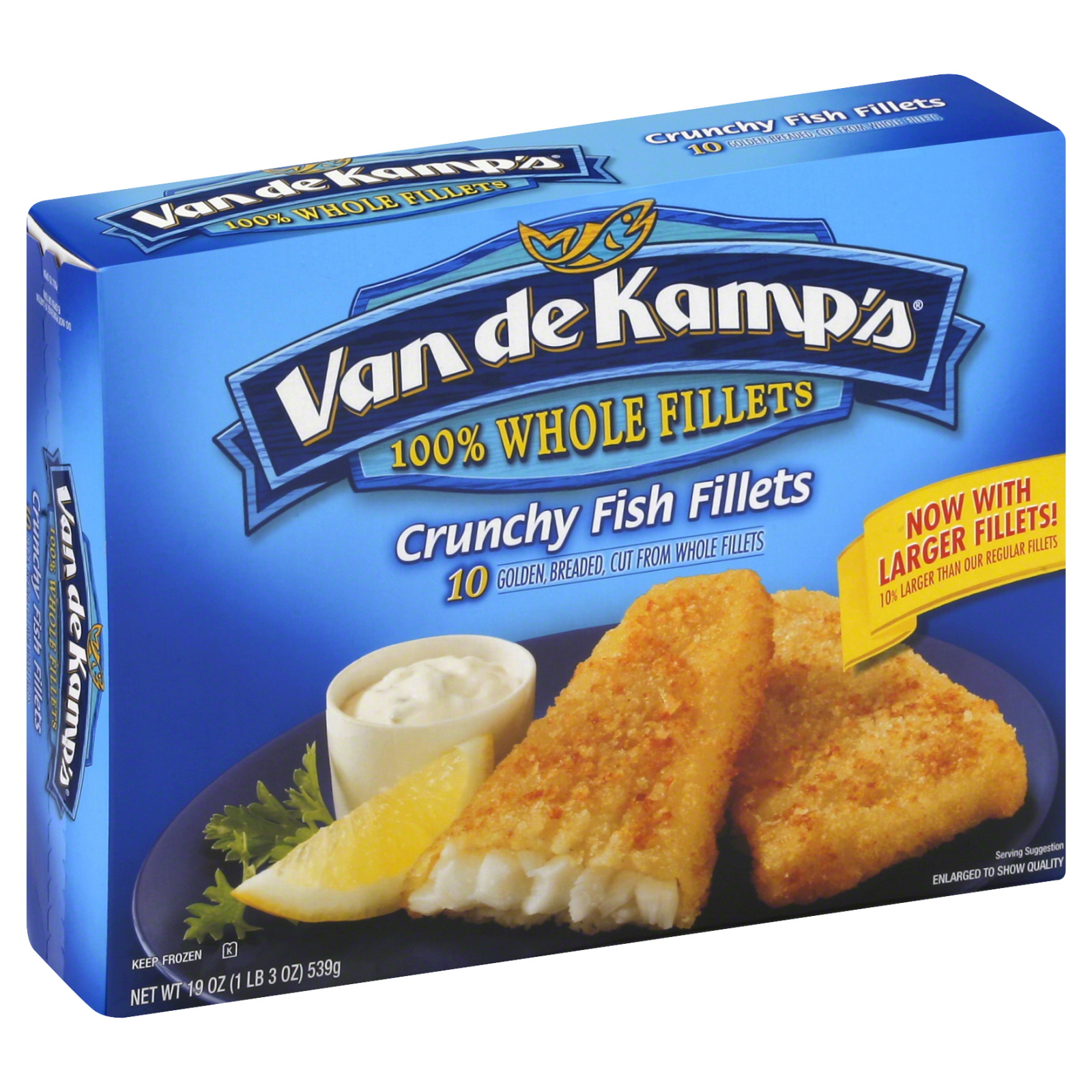 Van de Kamp's Fish Fillets, Crunchy, 12 fillets [21 oz (1 lb 5 oz) 595 g]