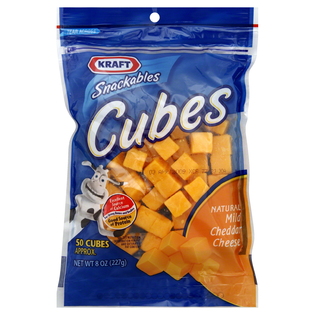 Kraft Snackables Cheese Cubes, Natural Mild Cheddar, 8 oz (227 g ...