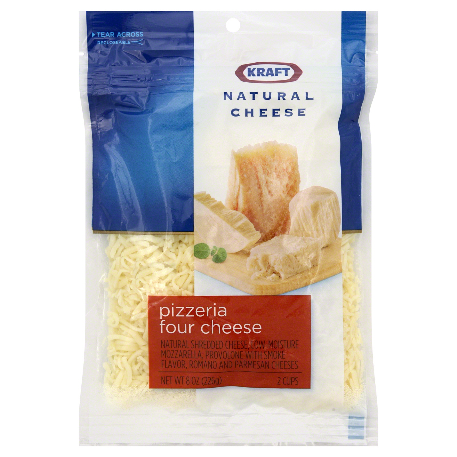 Kraft Natural Cheese, Pizzeria Four Cheese, 8 oz (226 g)