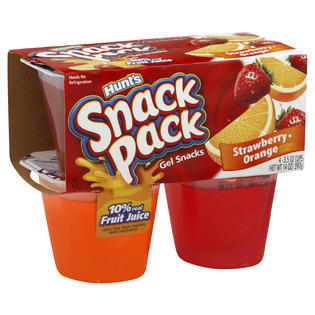 Hunt's Snack Pack Gel Snacks, Strawberry, Orange, 4 - 3.5 oz cups [14 ...