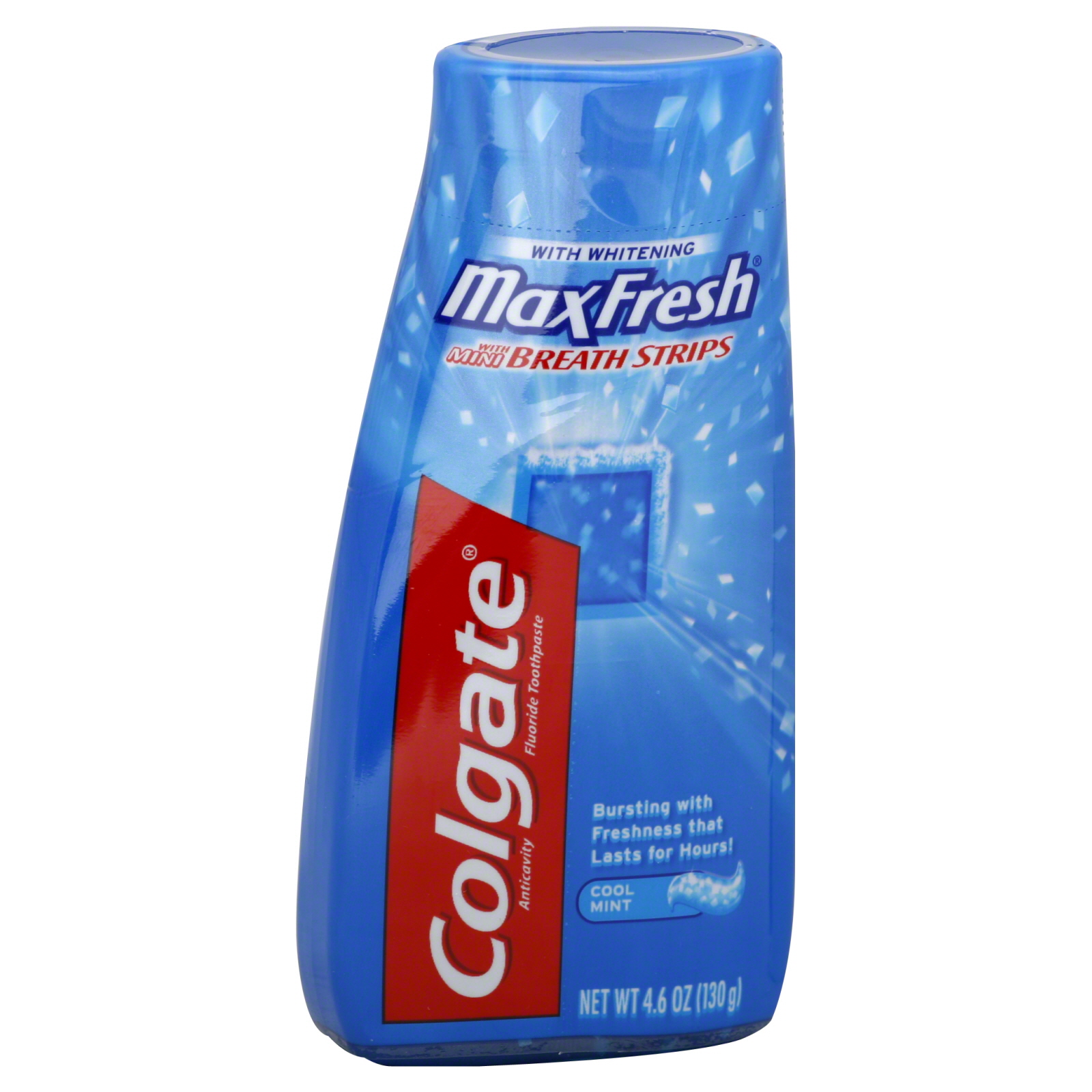 Max Fresh Toothpaste, Fluoride, with Mini Breath Strips, Whitening ...