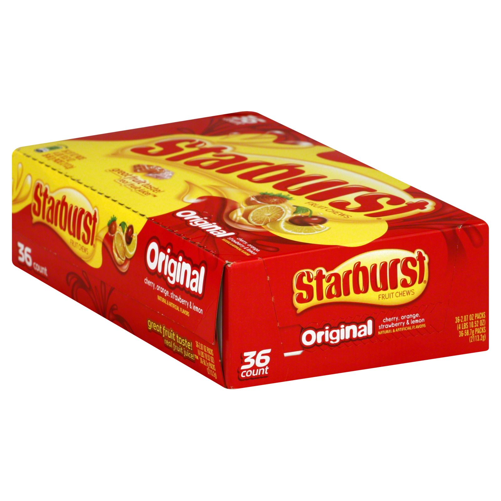 Starburst Fruit Chews, Original 36 - 2.07 oz (58.7 g ) packs [4 lbs (10 ...