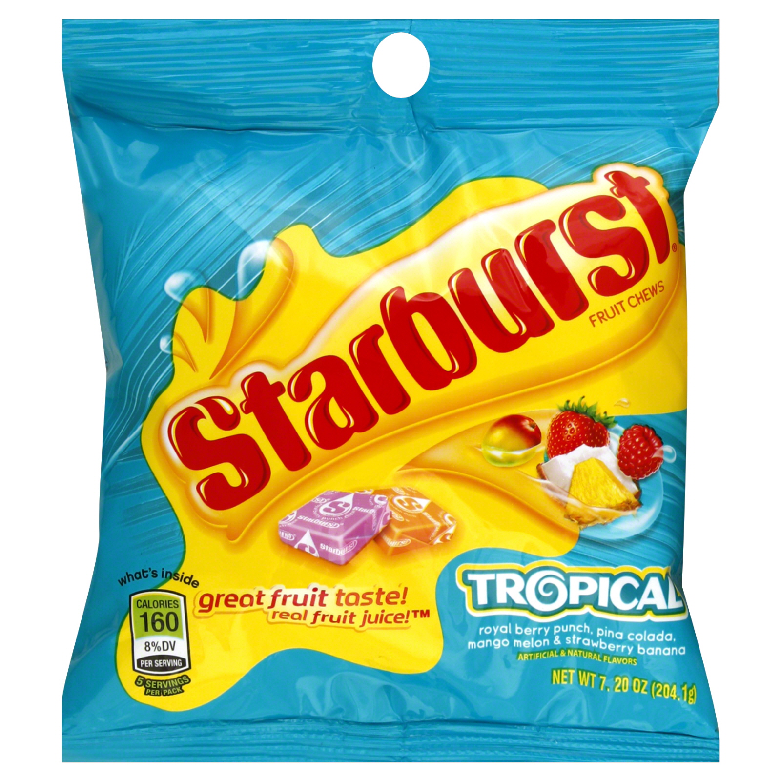 Starburst Tropical Fruit Chew Candy 7.2 oz