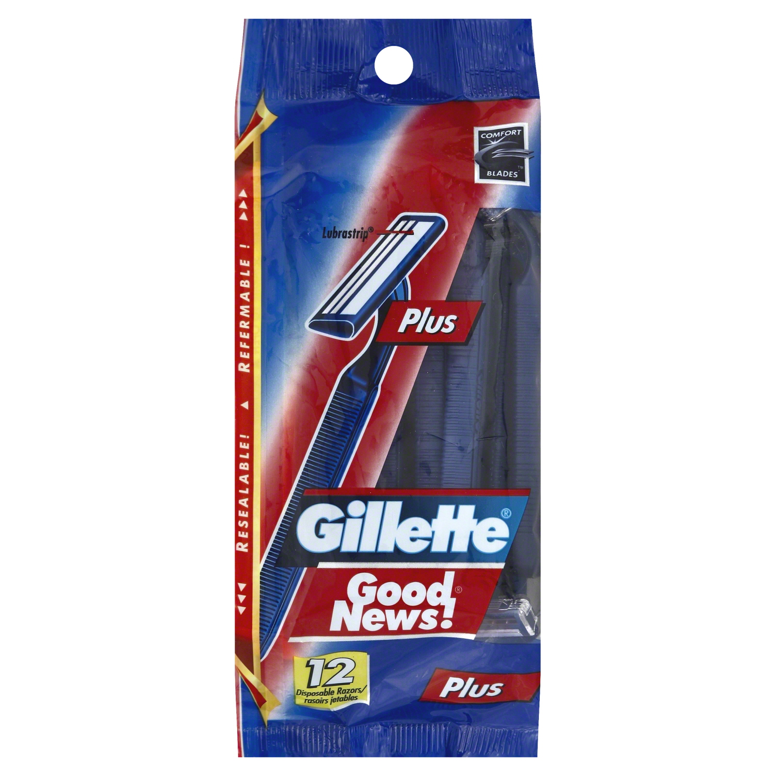 UPC 047400126022 - Gillette Good News! Razors, Disposable, Plus, 12 ...
