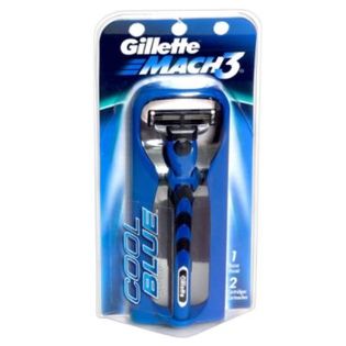 Gillette Mach3 Cool Blue Razor and Cartridges, 1 razor - Beauty ...