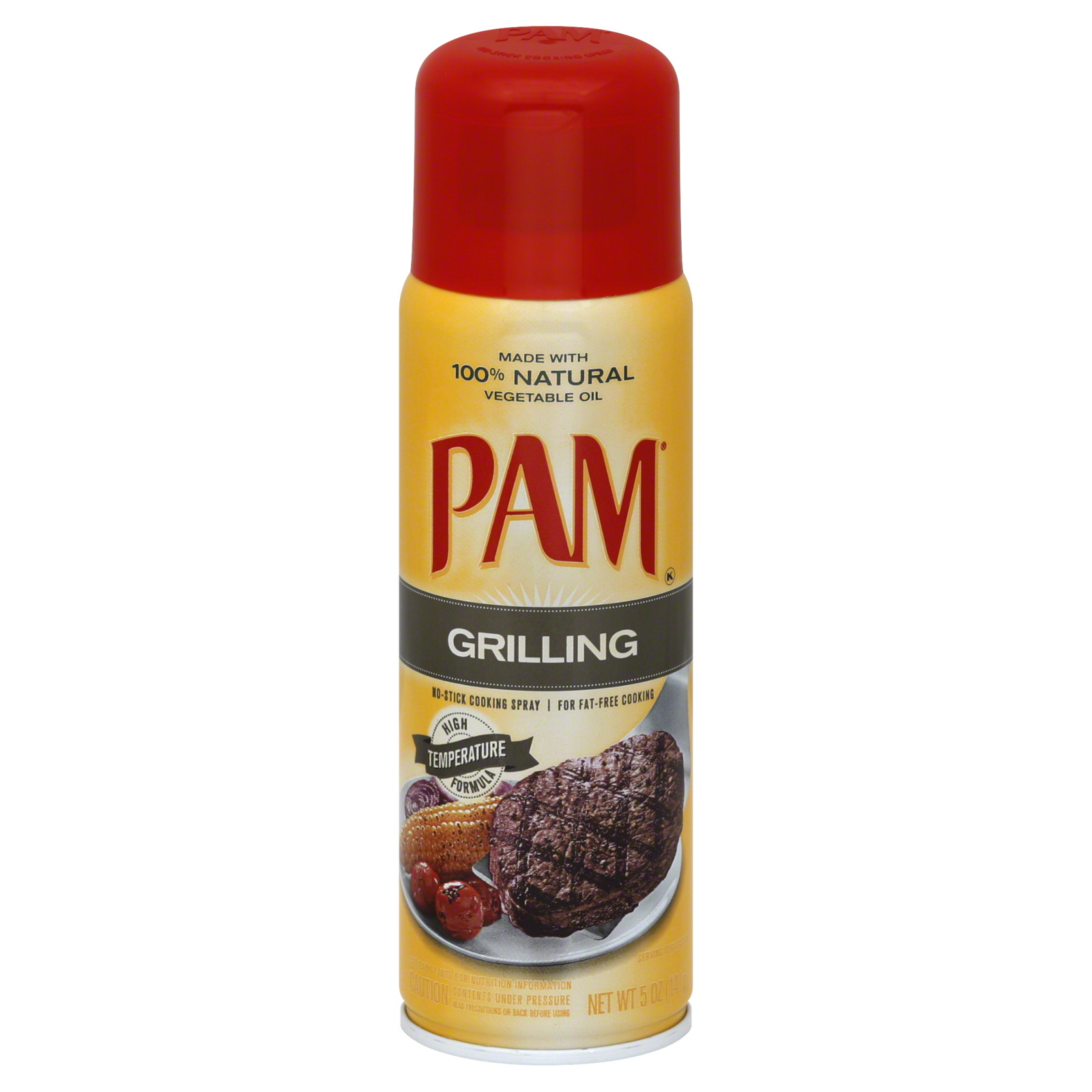 PAM Cooking Spray for Grilling, High Temperature Formula, 5 oz (141 g)