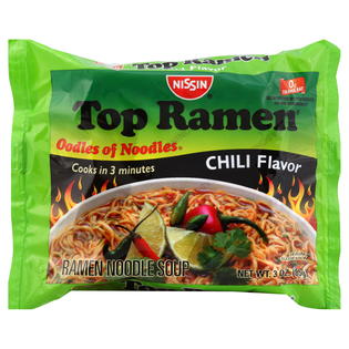 Nissin Top Ramen Soup, Ramen Noodle, Chili Flavor, 3 oz (85 g) - Food ...