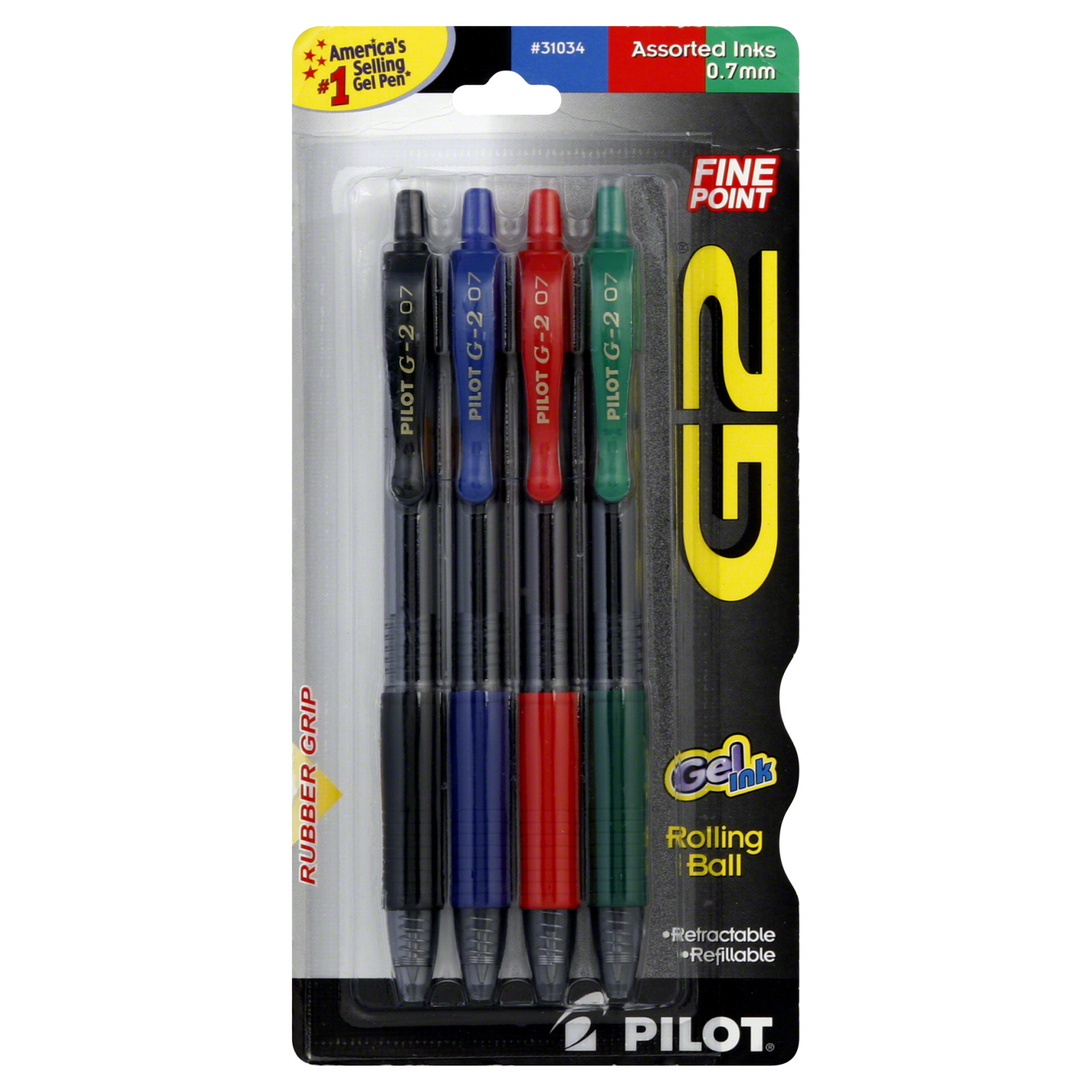 Pilot Automotive G2 Pens, Gel Ink, Rolling Ball, Retractable, Fine ...