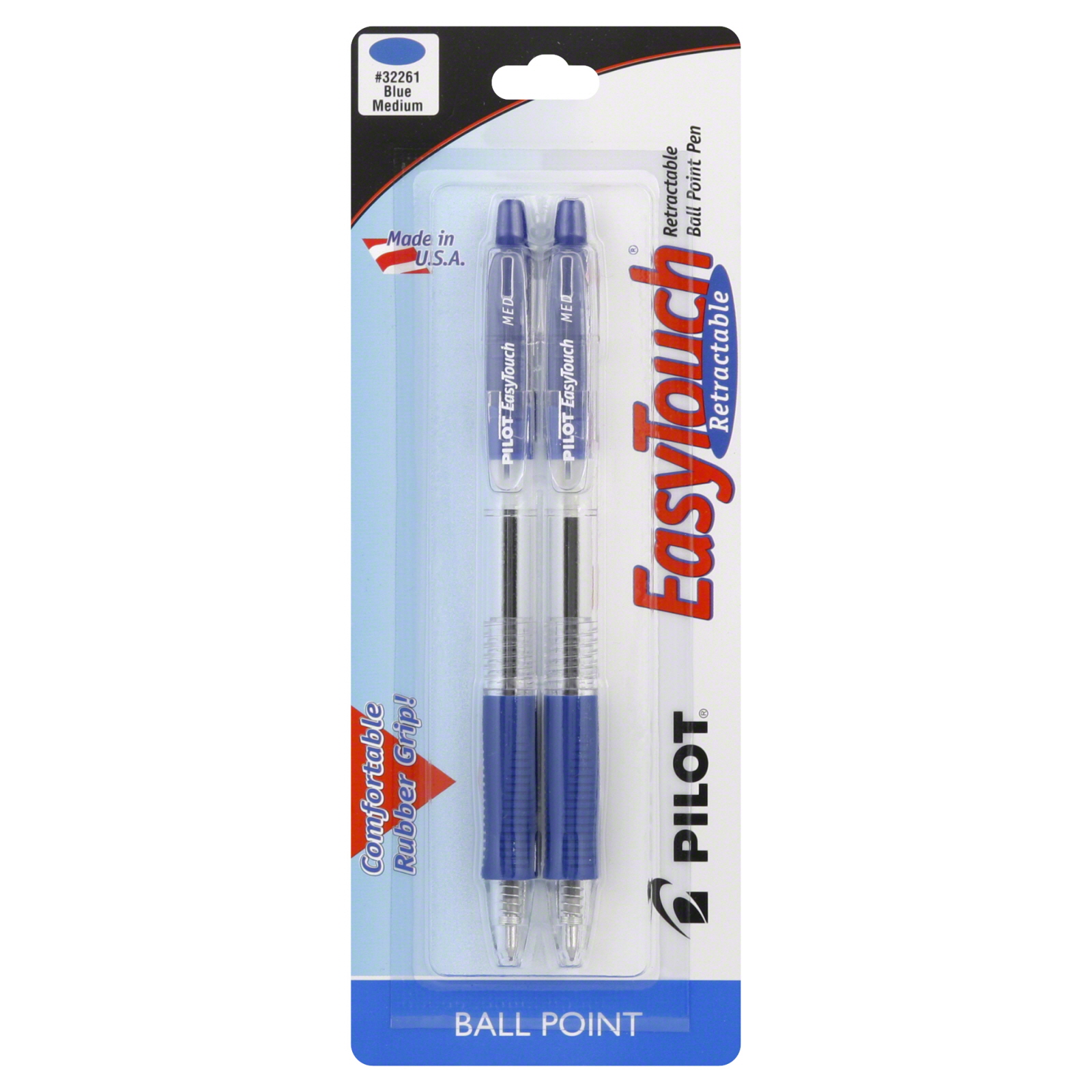 Pilot Automotive Easy Touch Pens, Ball Point, Retractable, Blue, Medium ...
