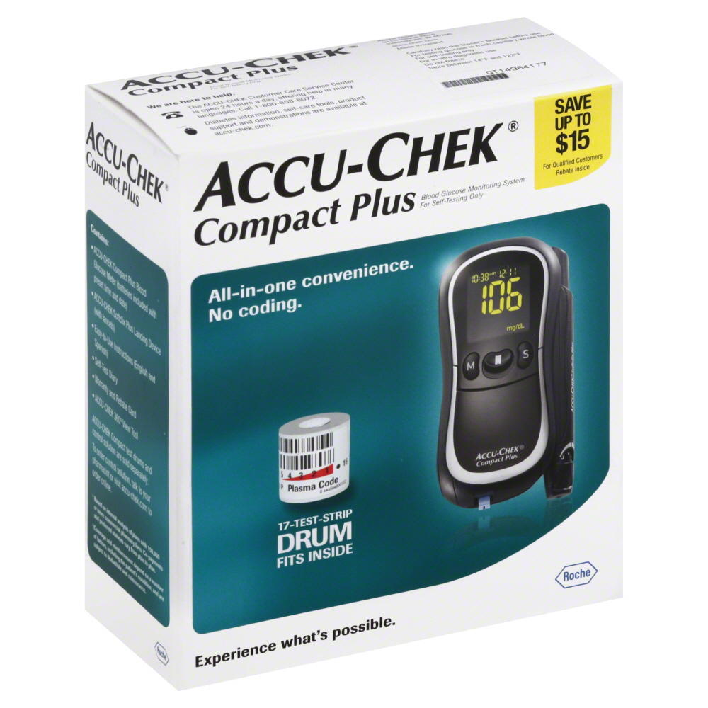 Accu-Chek Compact Plus Diabetes Monitoring Kit, 1 kit