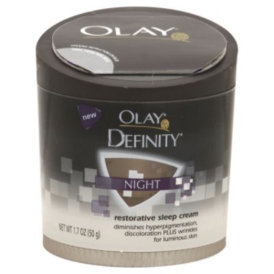 Olay Definity Night Restorative Sleep Cream 1.7 Ounce Jar