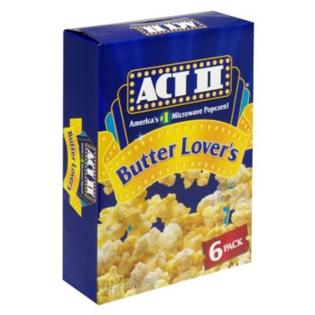 Act II Microwave Popcorn, Butter Lover's, 6 - 3.5 oz bags [(21 oz) 594 ...