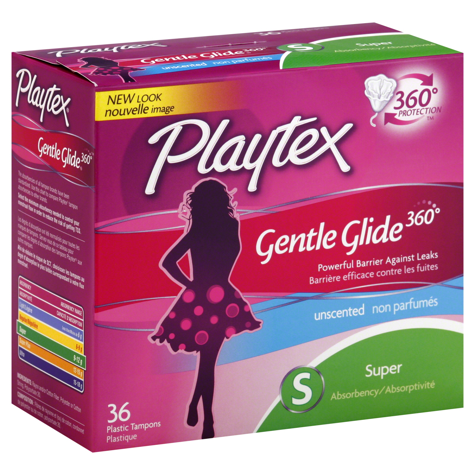 078300098508 - Playtex Gentle Glide Unscented Super Tampons 36 Ct | UPC ...