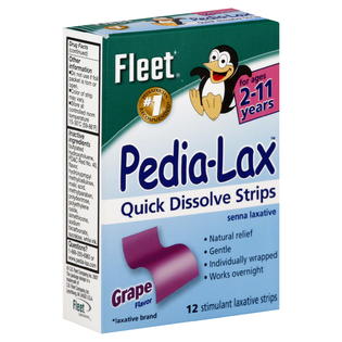 Fleet Pedia-Lax Stimulant Laxative. Quick Dissolve Strips, Grape Flavor ...