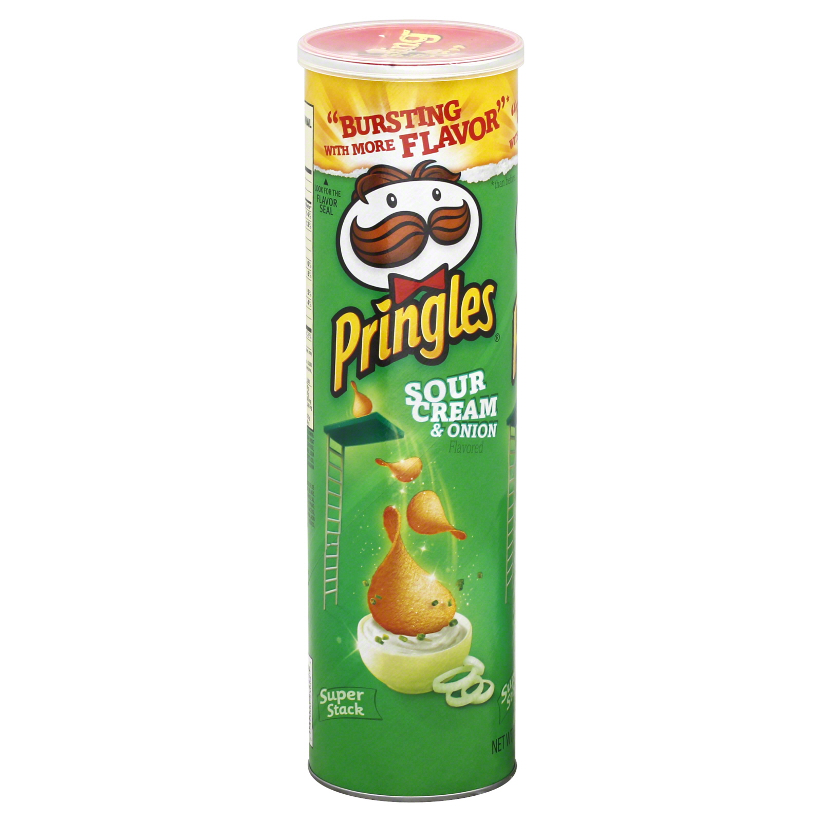 Pringles Potato Crisps, Sour Cream & Onion Flavored, Super Stack, 6.38 ...