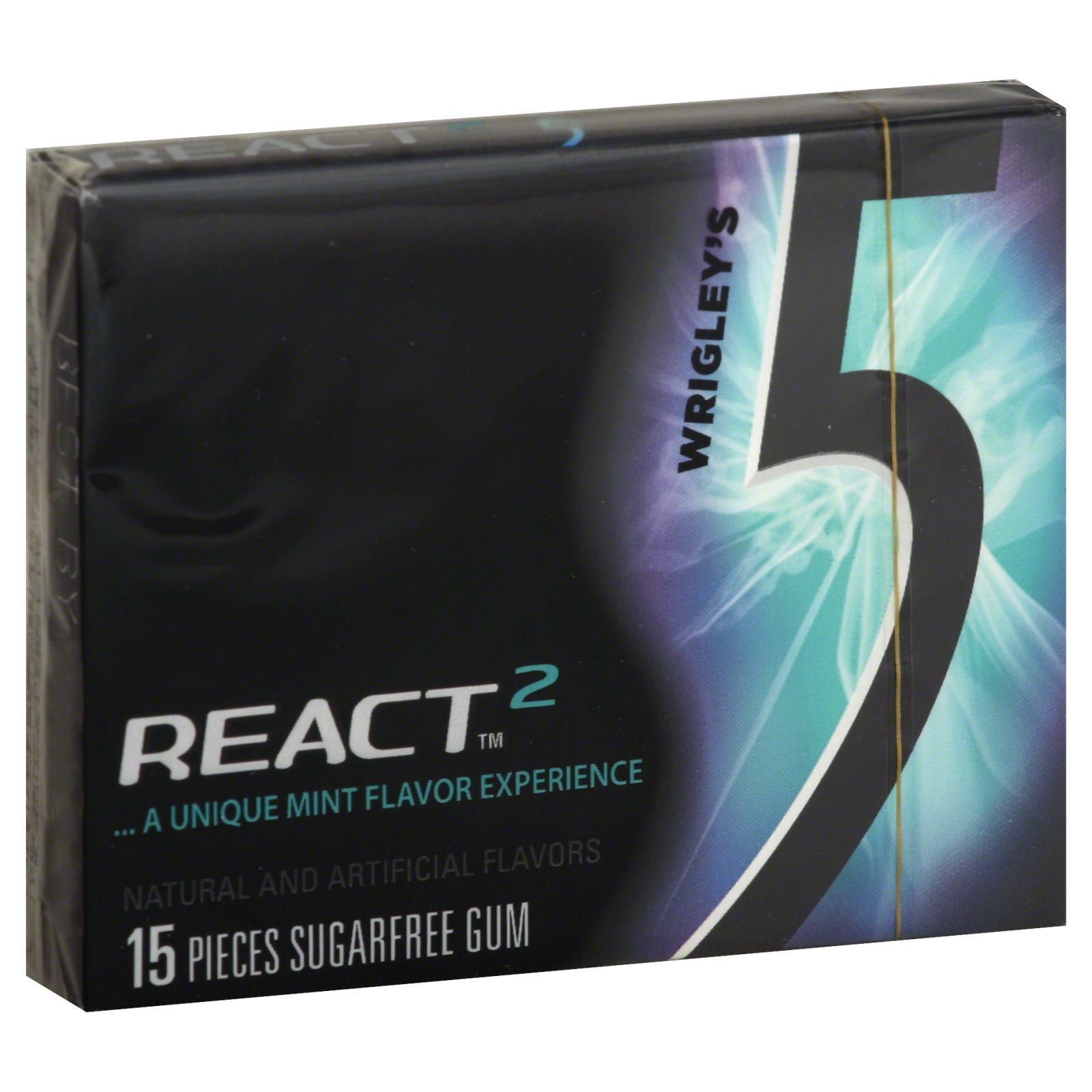 UPC 022000117014 - 5 Gum, Sugar Free React 2 Mints Chewing Gum, 15 Pc ...