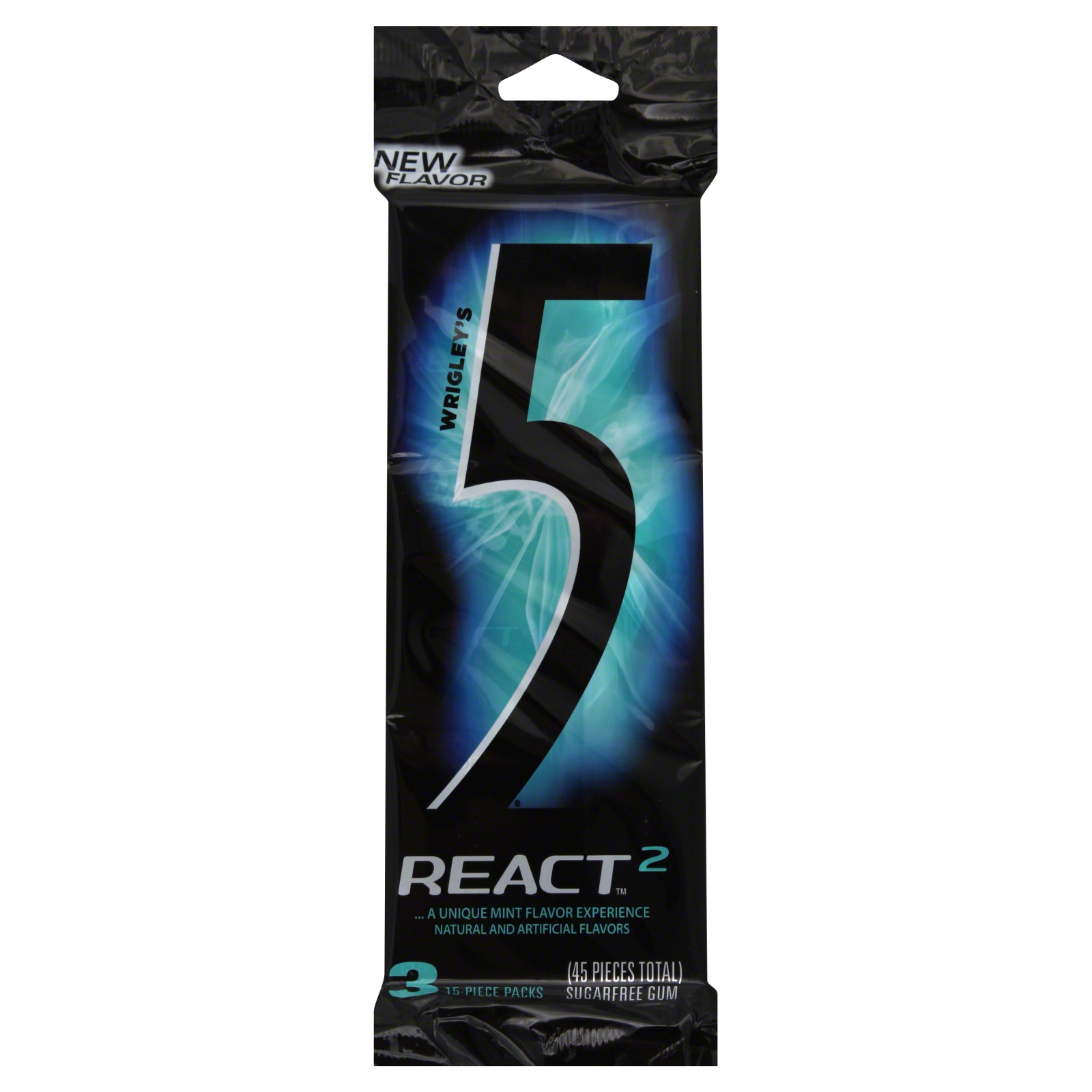 Wrigley's 5 React Sugar Free Mint Gum