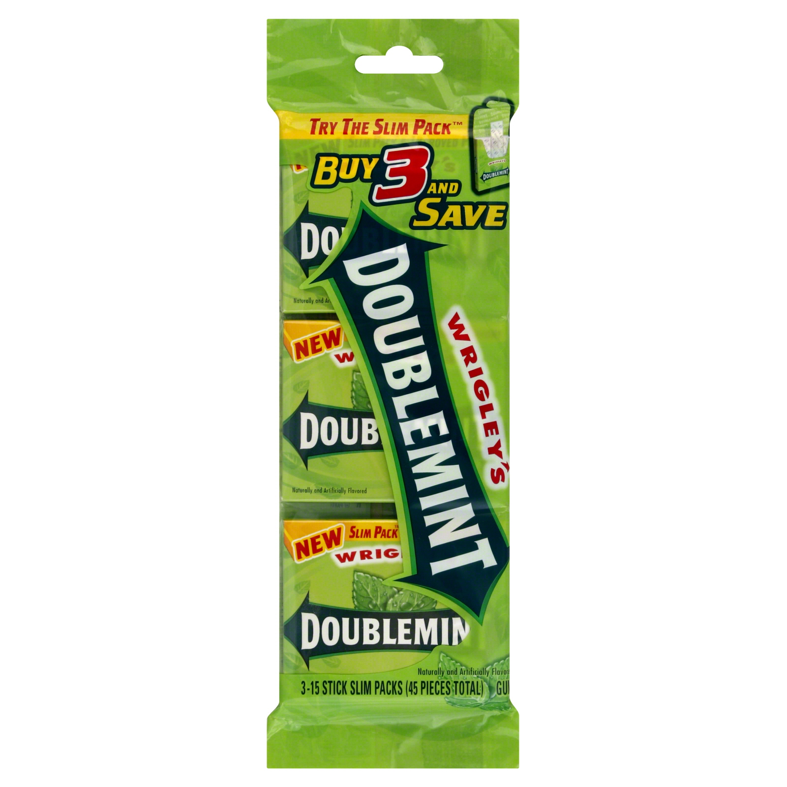 UPC 022000109965 - Wrigley's Doublemint Chewing Gum 15 Piece Slimpack ...