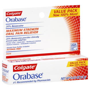 Colgate-Palmolive Orabase Oral Pain Reliever, Maximum Strength, Paste ...
