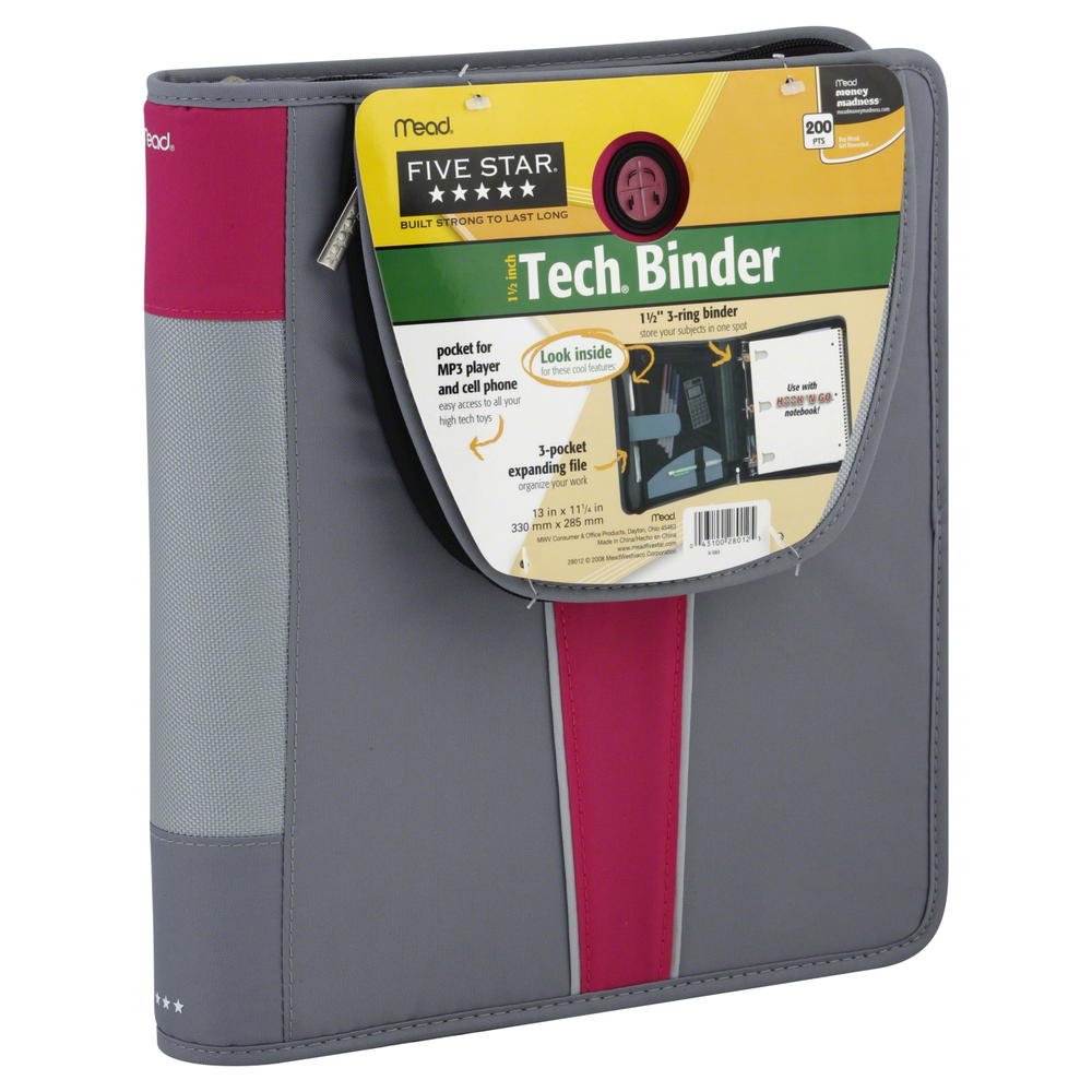 Five Star 3-Pocket Zipper Binder