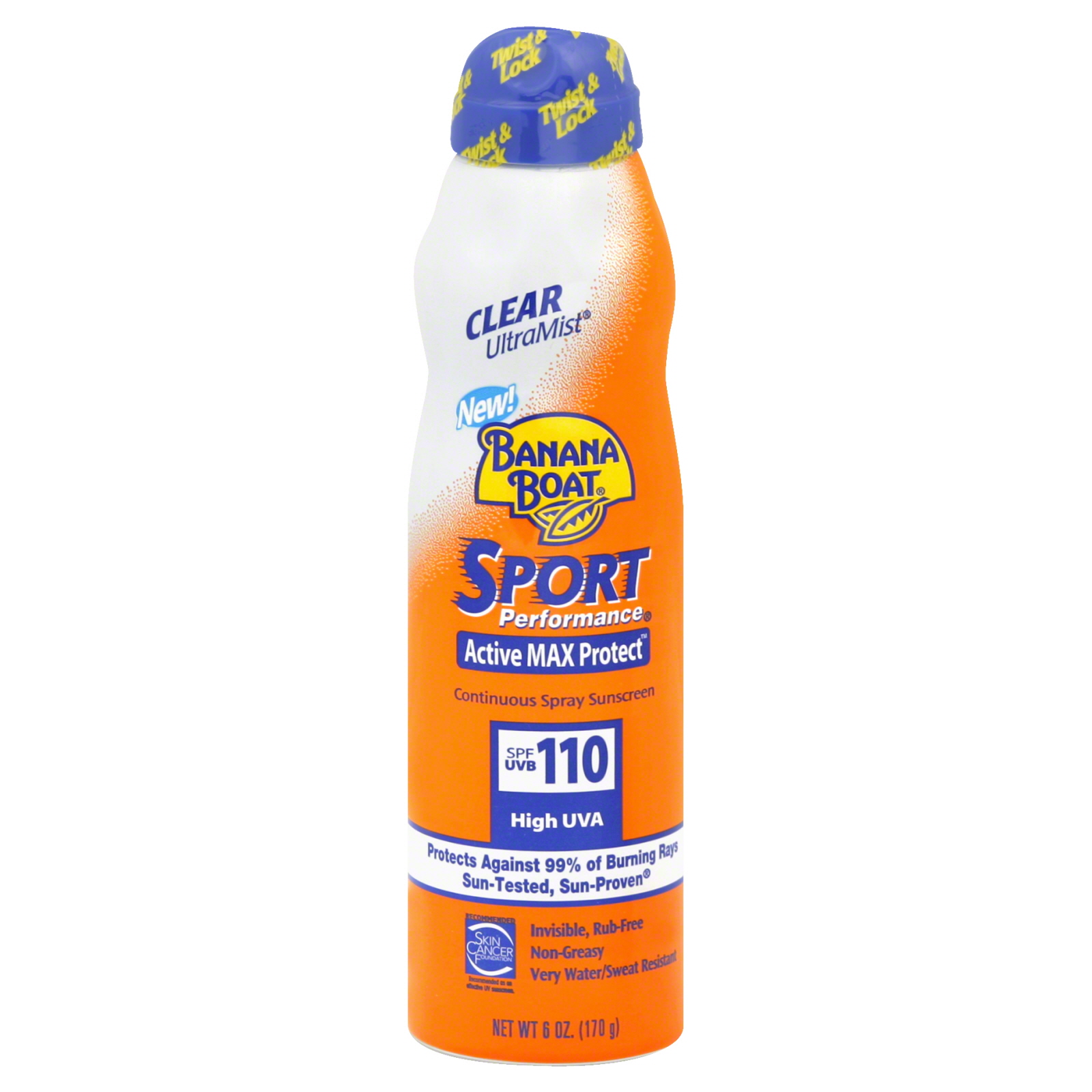 Banana Boat Sport Performance Active Max Protect Sunscreen, Continuous ...