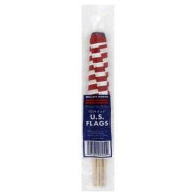 Valley Forge Flag 4 in. x 6 in. American Stick Flag, 4 Pack